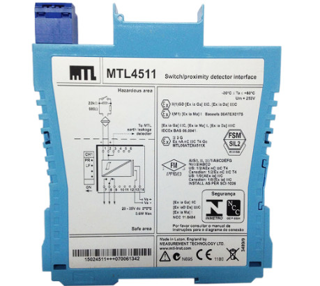 MTL4511 MTL Instruments Switch/Proximity Detector Interface 1-channel ...