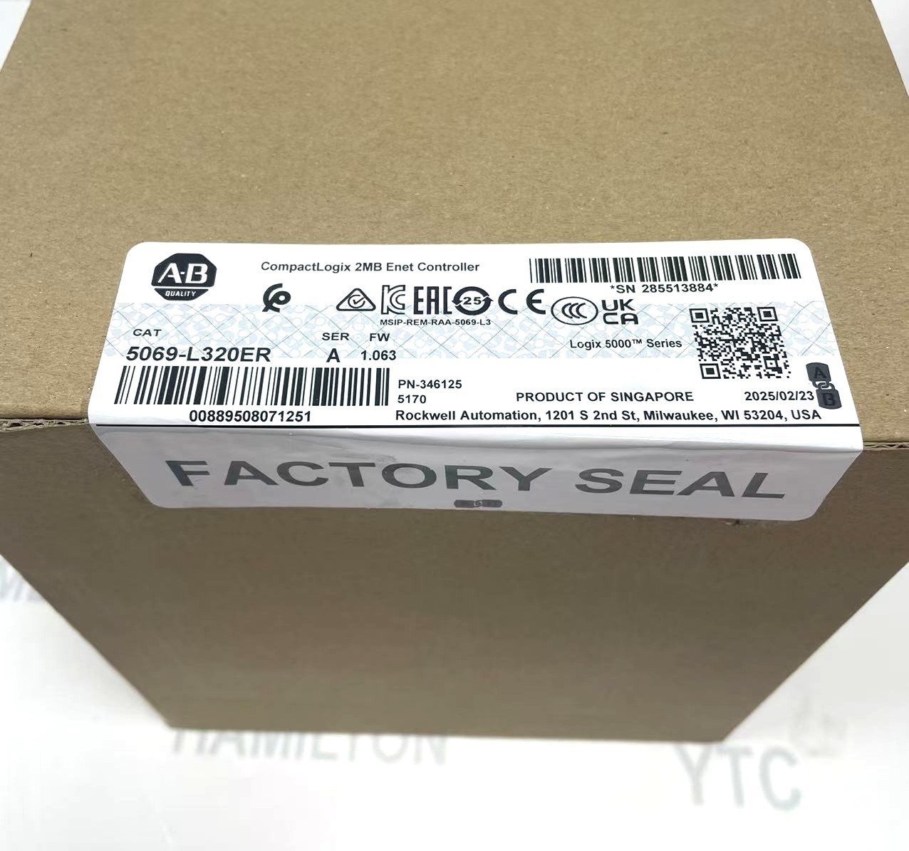Allen-Bradley 5069-L320ER CompactLogix 5380 PLC Controller